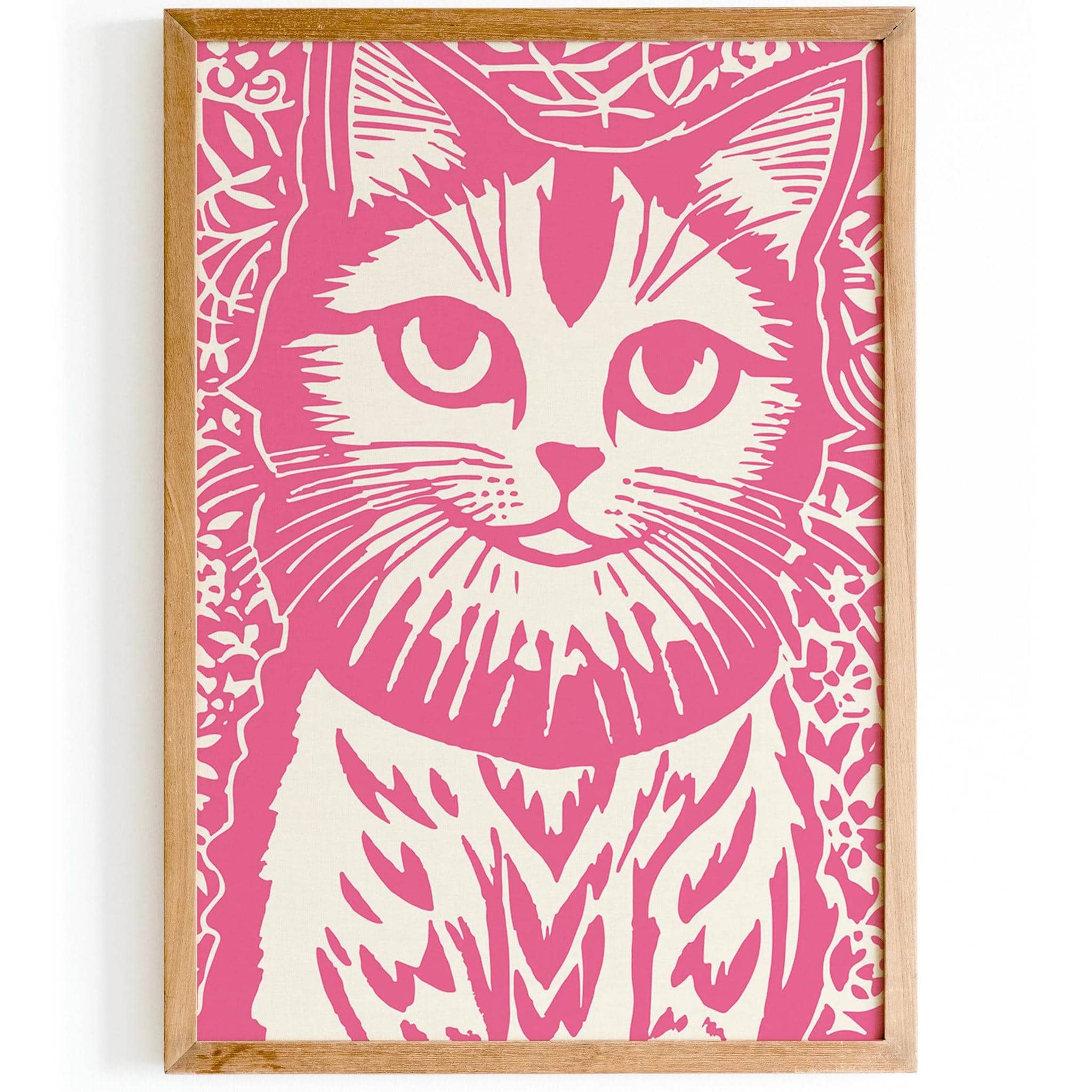 Pink Cat Nursery Poster – HypeSheriff