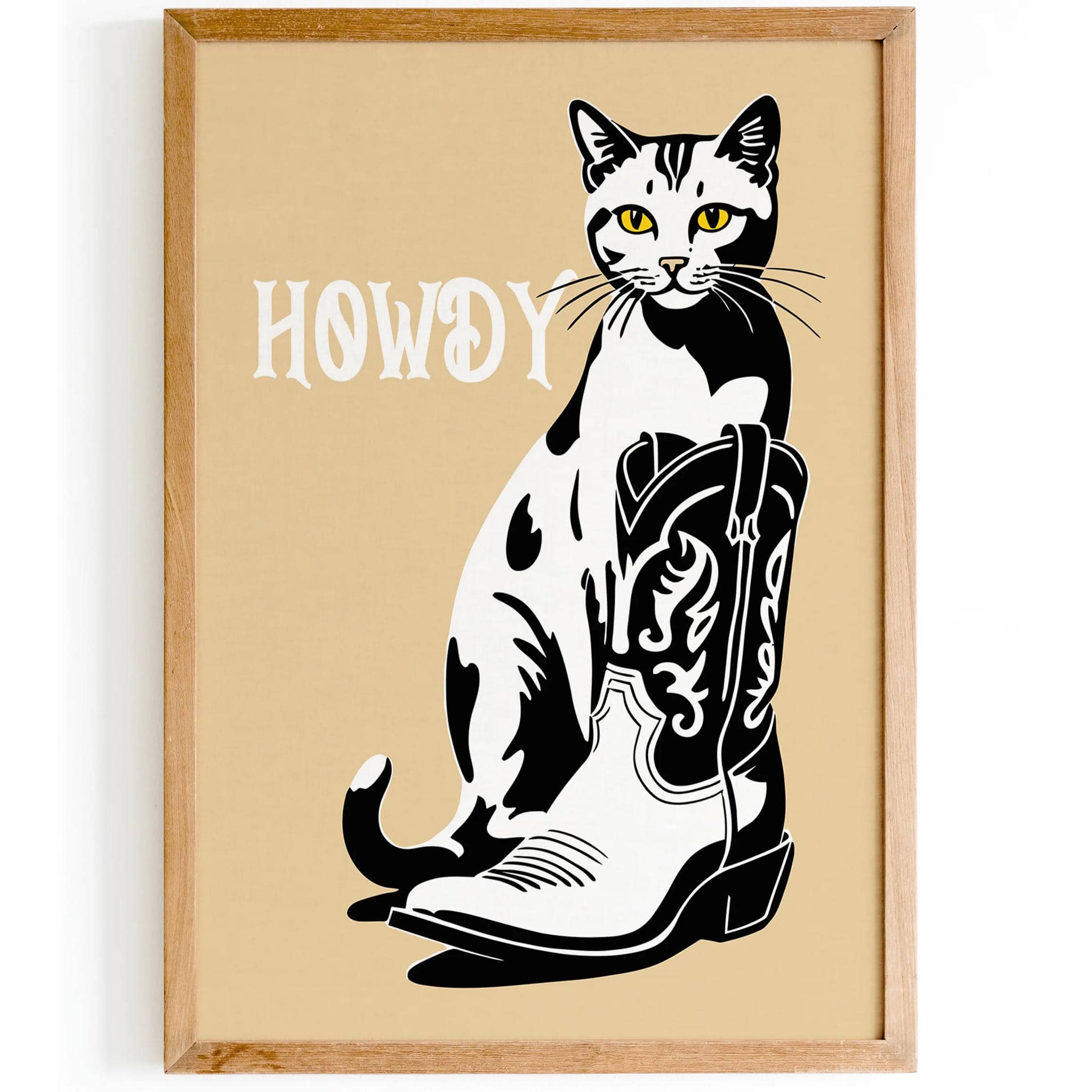 HOWDY - Cute Country Cat Poster – HypeSheriff