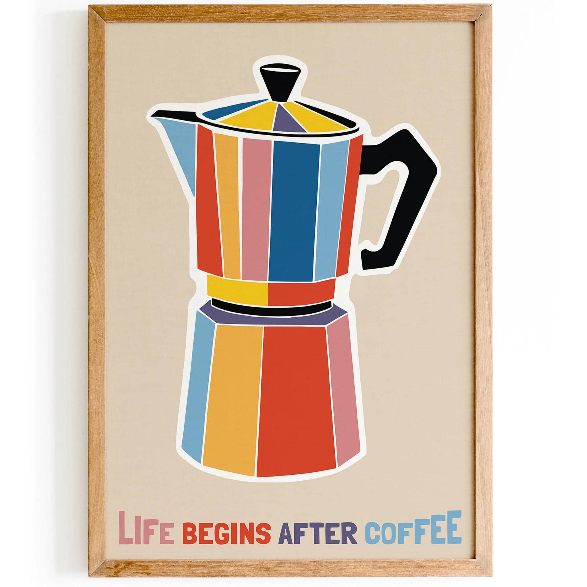 Coffee Quote Colorful Poster – HypeSheriff