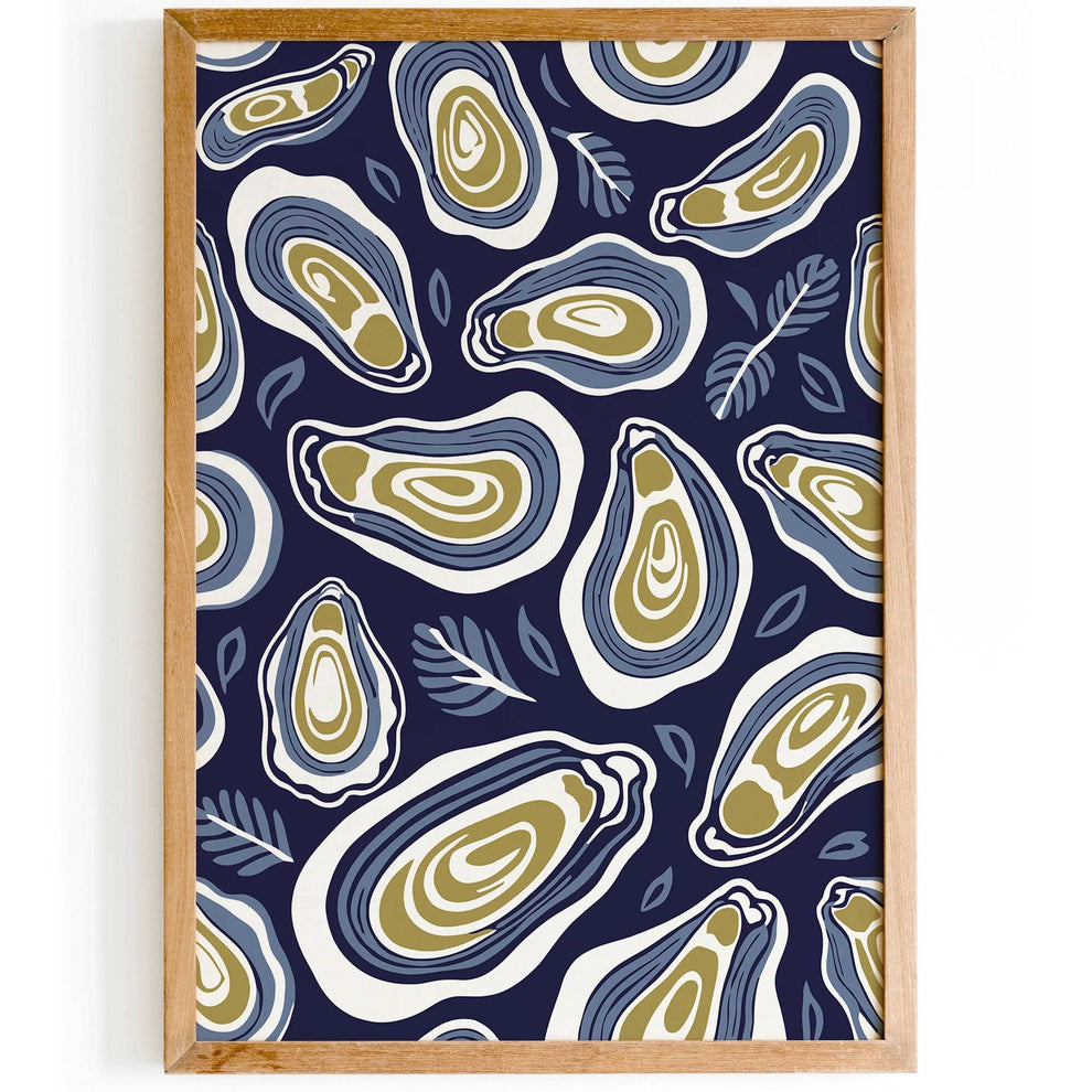 Oysters Pattern Food Art Print – HypeSheriff