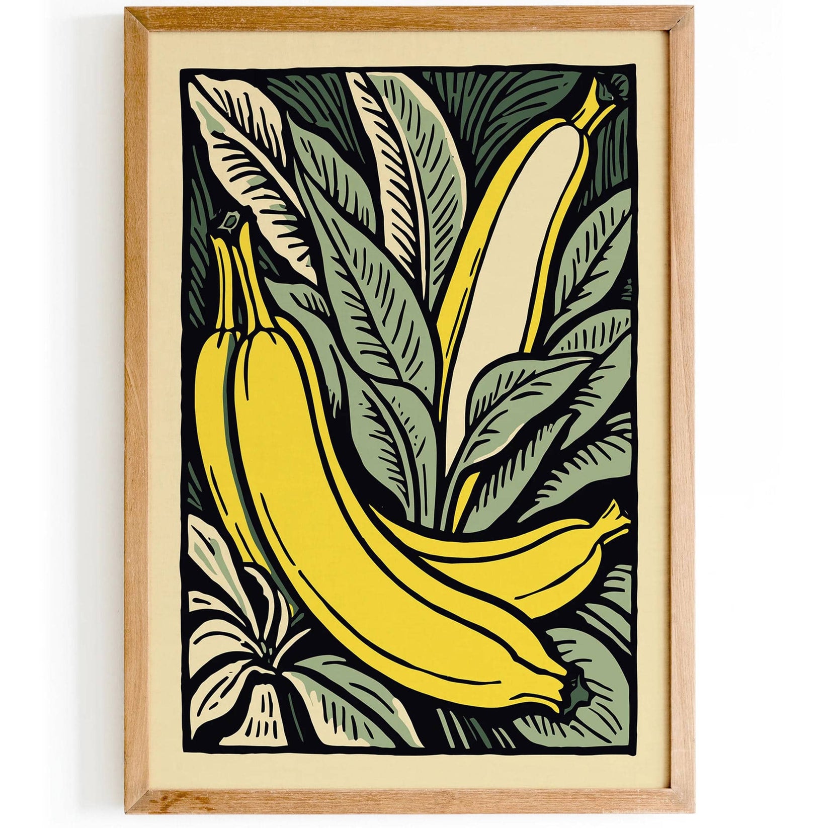 Tropical Bananas Retro Art Print – HypeSheriff