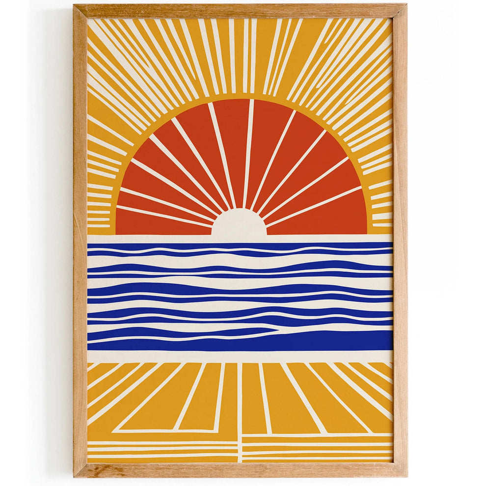 Retro 70s Sunset Art Print – HypeSheriff