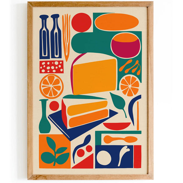 Retro Abstract Cheese Kitchen Poster – HypeSheriff