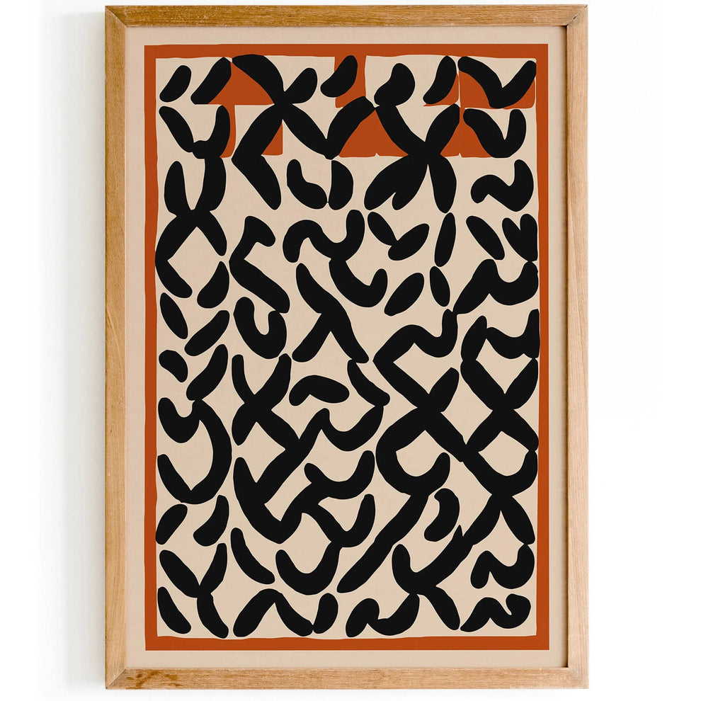 Rustic Abstract Cut Outs Print – HypeSheriff