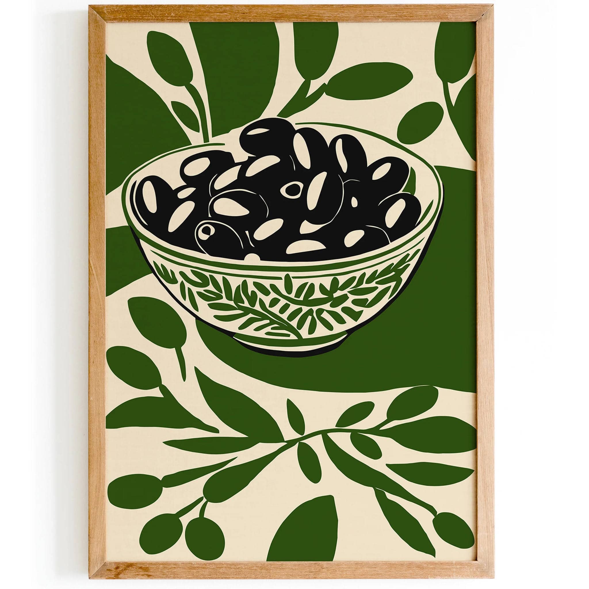 Green Olives Food Kitchen Art Print – HypeSheriff