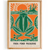Retro Orange Frog Poster - Frog Pond Preserve Art – HypeSheriff