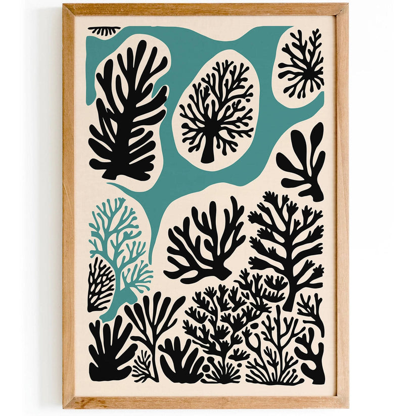 Ocean Dreams Abstract Coral Reef Art Print – HypeSheriff
