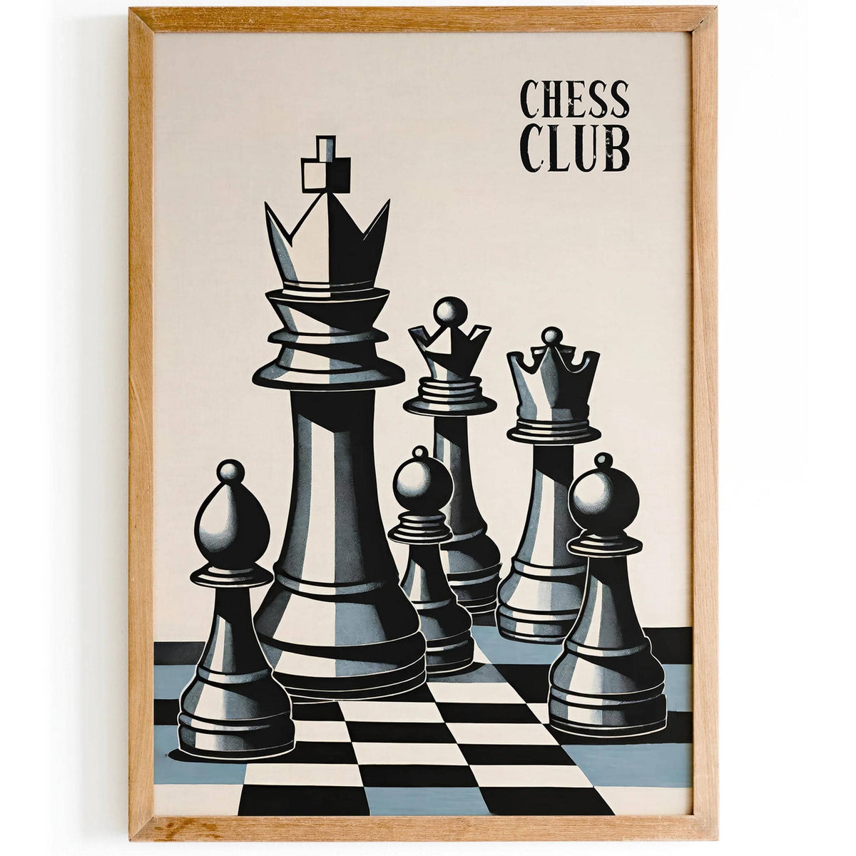 Chess Club Modern Minimalist Poster – HypeSheriff