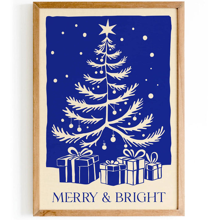 Blue Christmas Tree Art Print 2024 – HypeSheriff