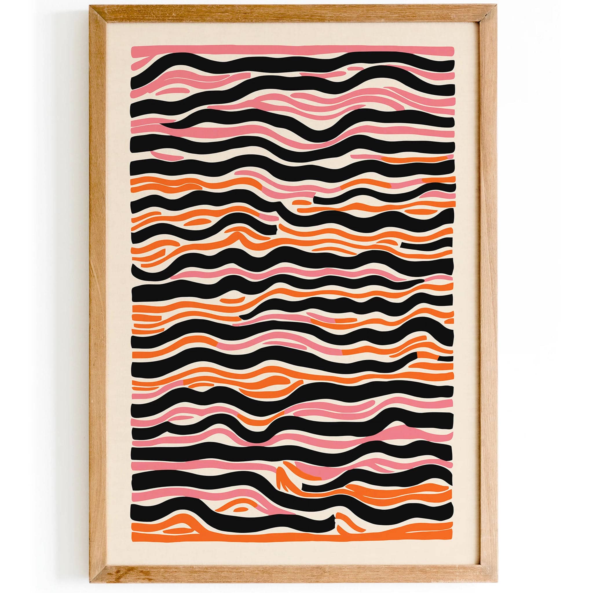 Mid Century Modern Abstract Wavy Art Print – HypeSheriff