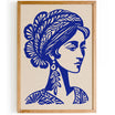 Blue Woman Portrait Art Print – HypeSheriff