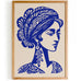 Blue Woman Portrait Art Print – HypeSheriff