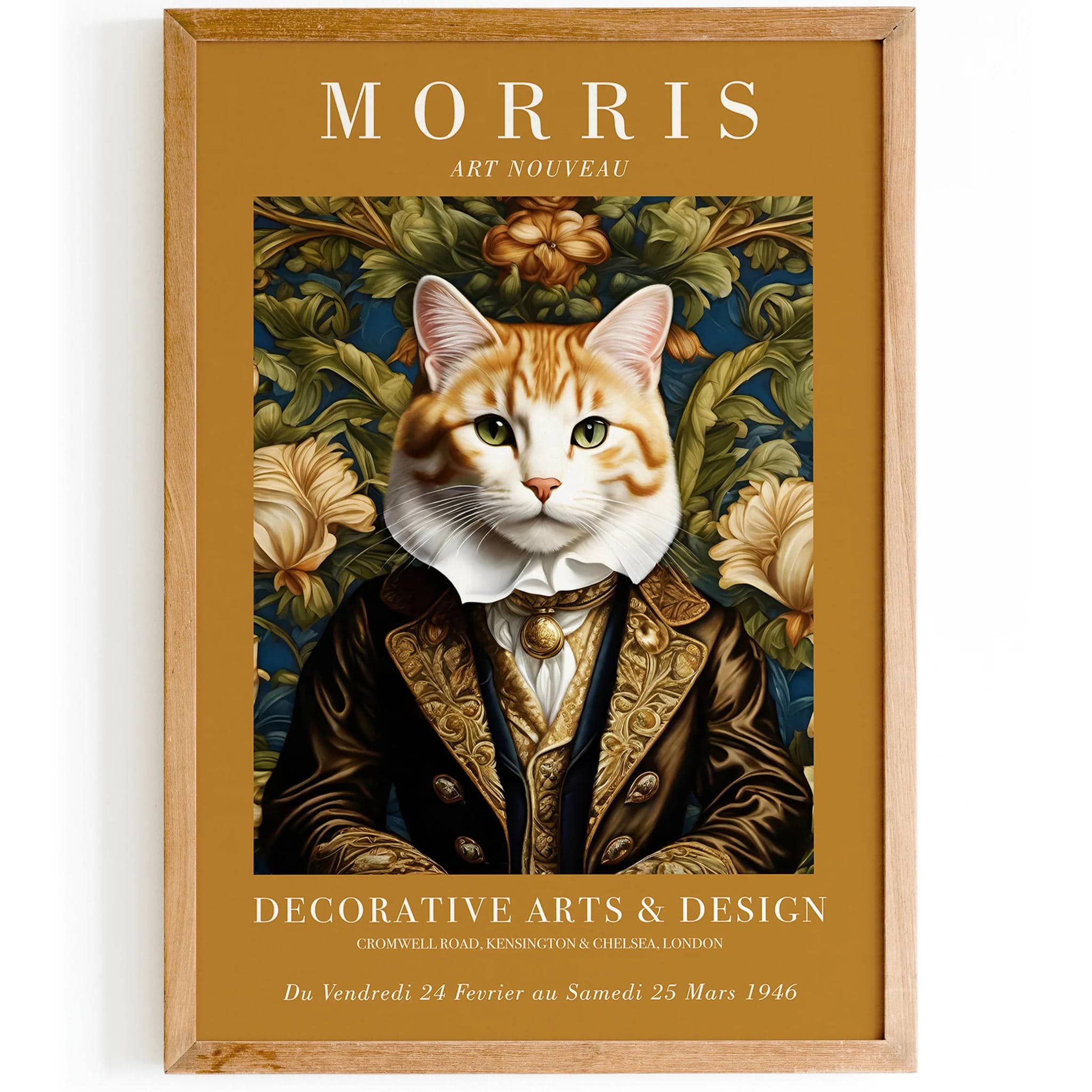 Victorian Elegant Cat Amber Poster – HypeSheriff