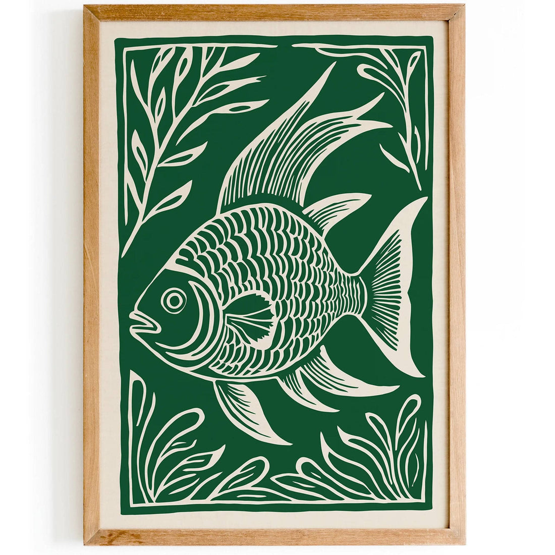 Retro Linocut Fish Poster - Vintage Wall Art – HypeSheriff