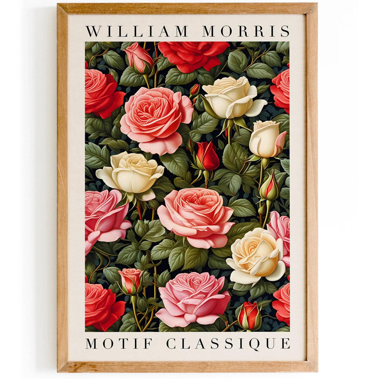 William Morris Roses Motif Classique Wall Art – HypeSheriff