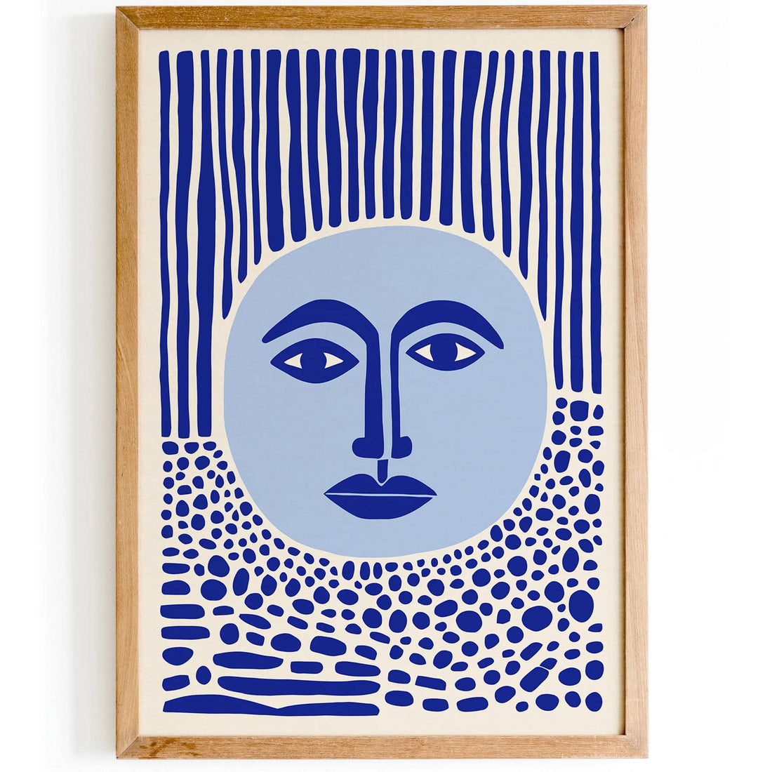Blue Modern Abstract Face Poster – HypeSheriff
