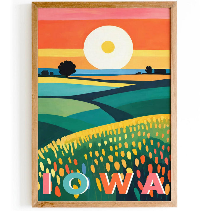 Iowa Landscape Colorful Wall Art – HypeSheriff