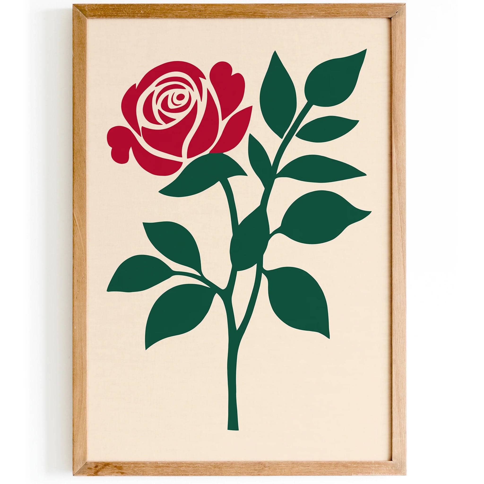 Minimalist Red Rose Art Print – HypeSheriff
