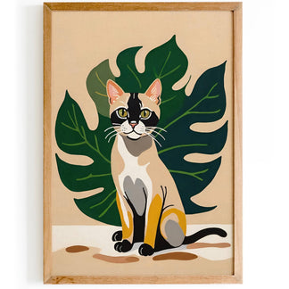 Monstera Cat - Wall Art Print – HypeSheriff