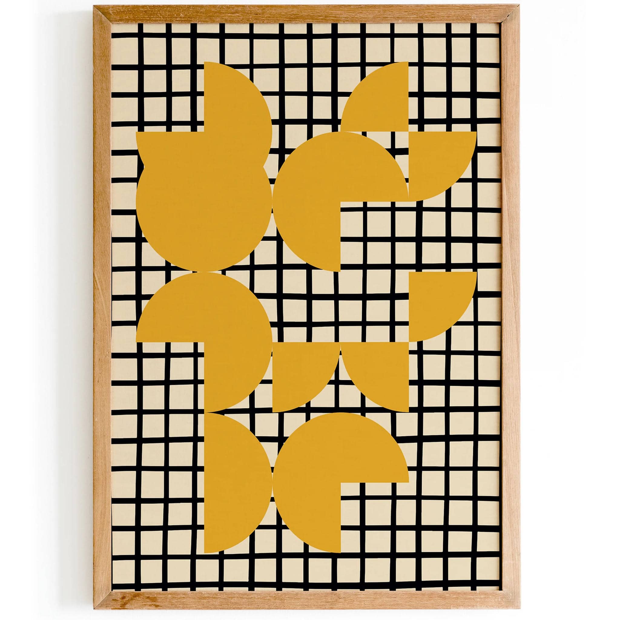 Yellow Shapes in Mid Century Modern Style Art Print – HypeSheriff