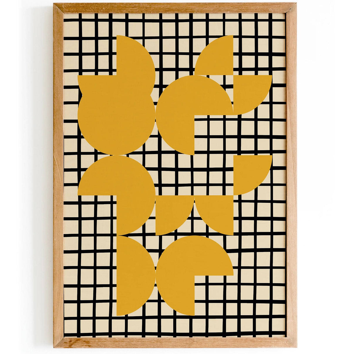 Yellow Shapes in Mid Century Modern Style Art Print – HypeSheriff