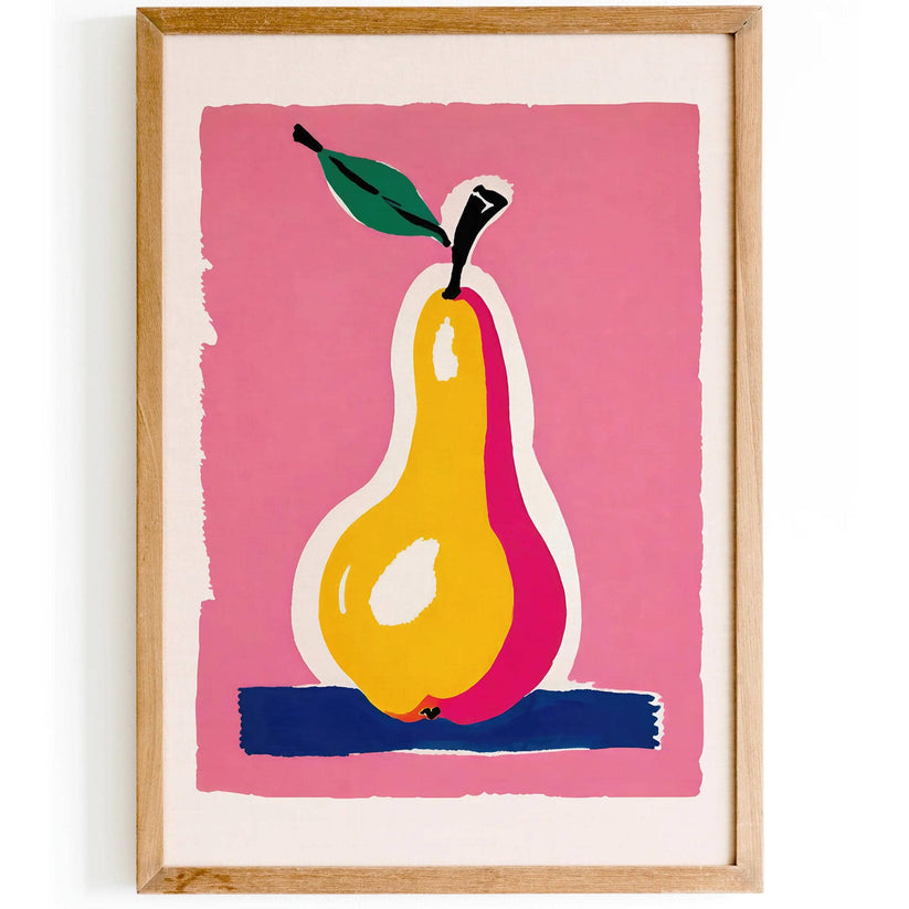 Cute Pear Illustration Poster – HypeSheriff