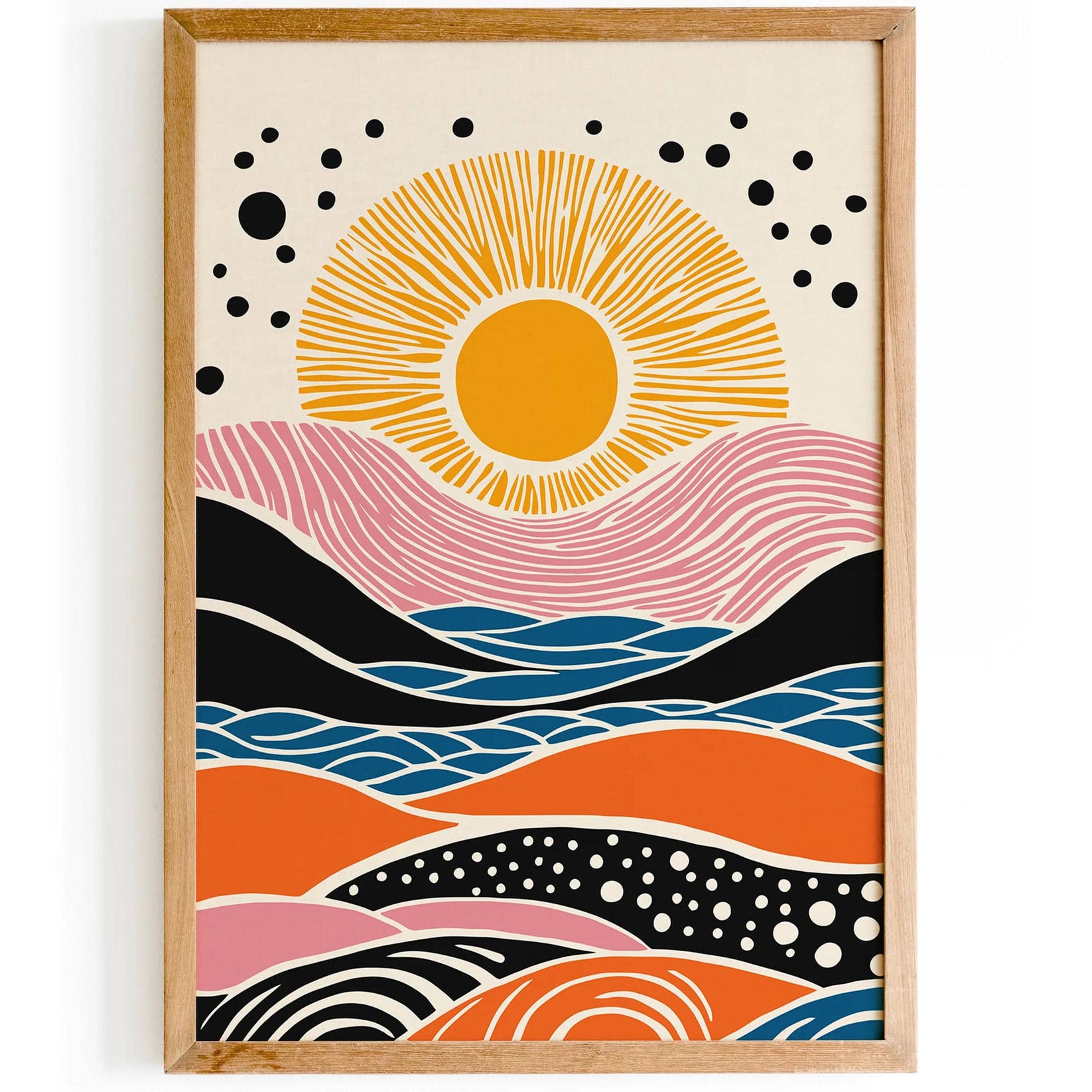 Mid Century Modern Sunset Poster – HypeSheriff