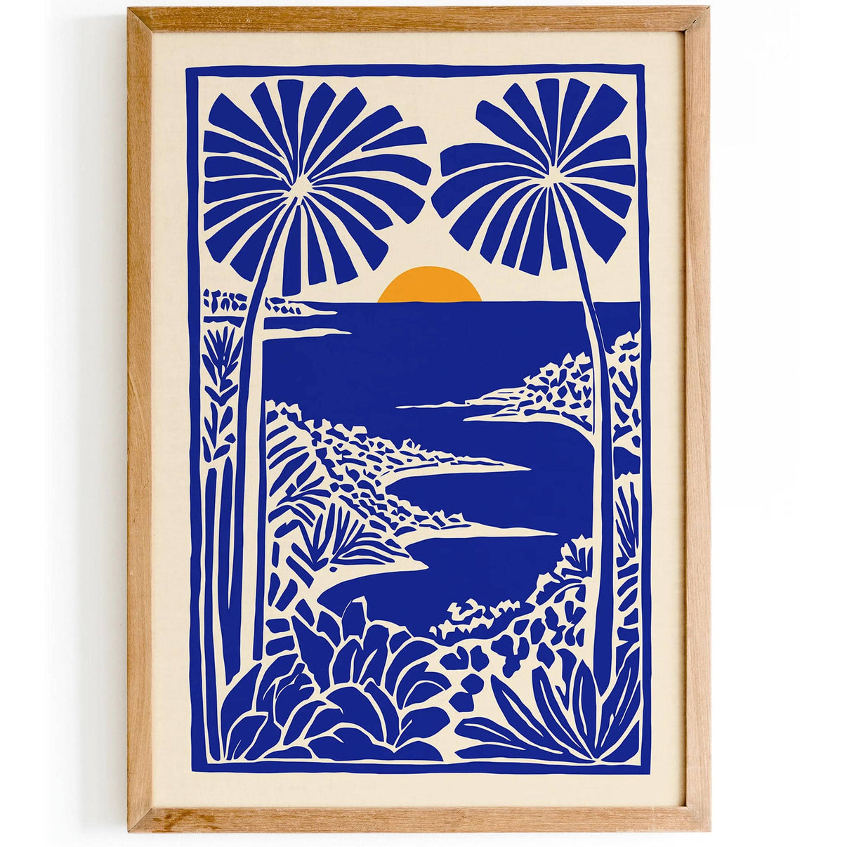 French Riviera Landscape Painting Print 2024 – HypeSheriff