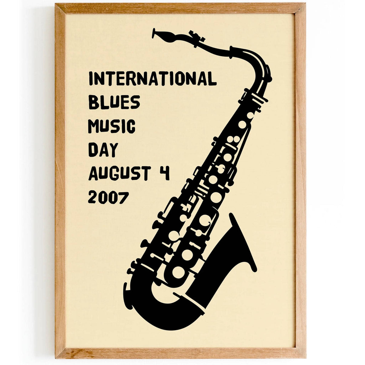 Blues Music Day - Saxophone Poster – HypeSheriff