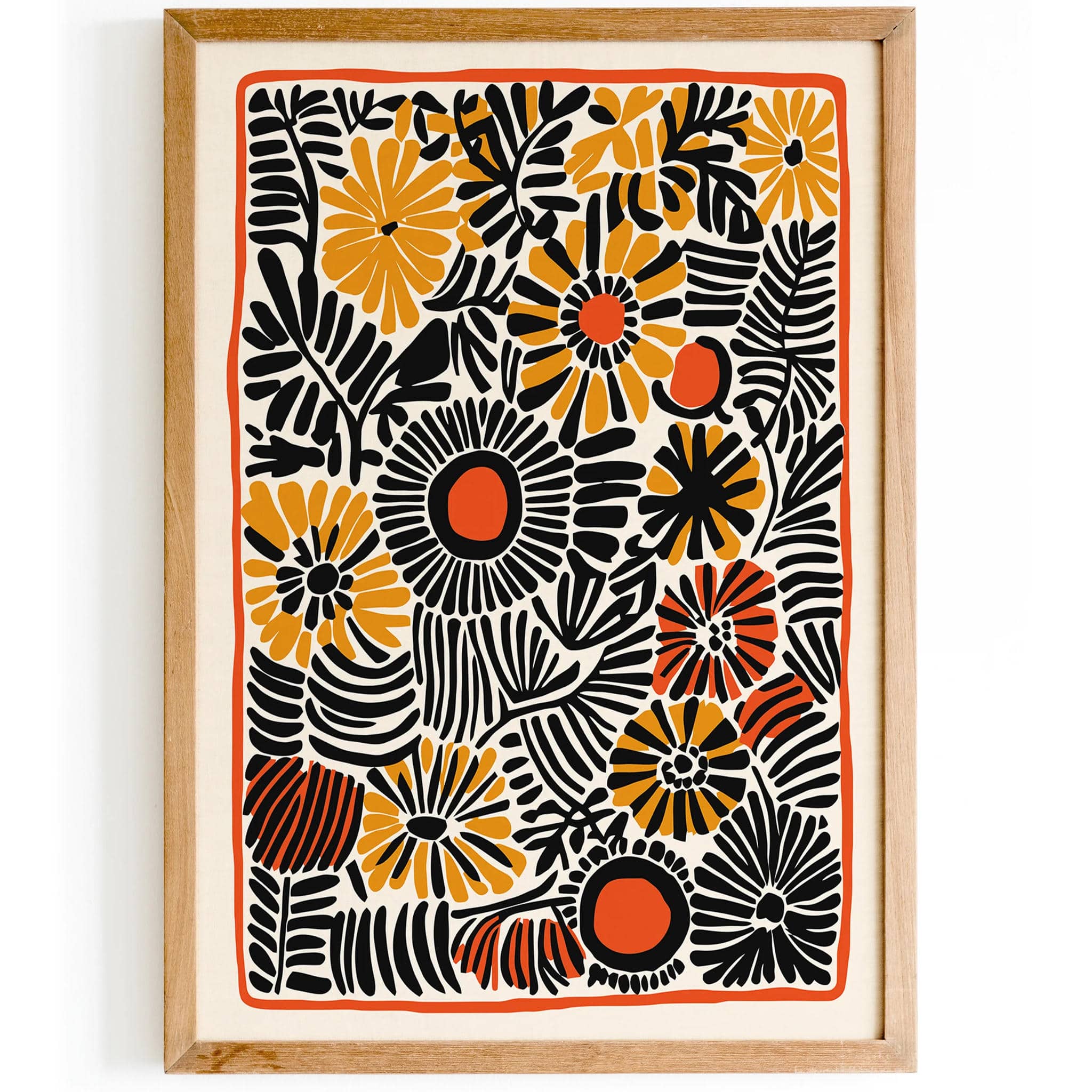 Retro Abstract Floral Poster – HypeSheriff