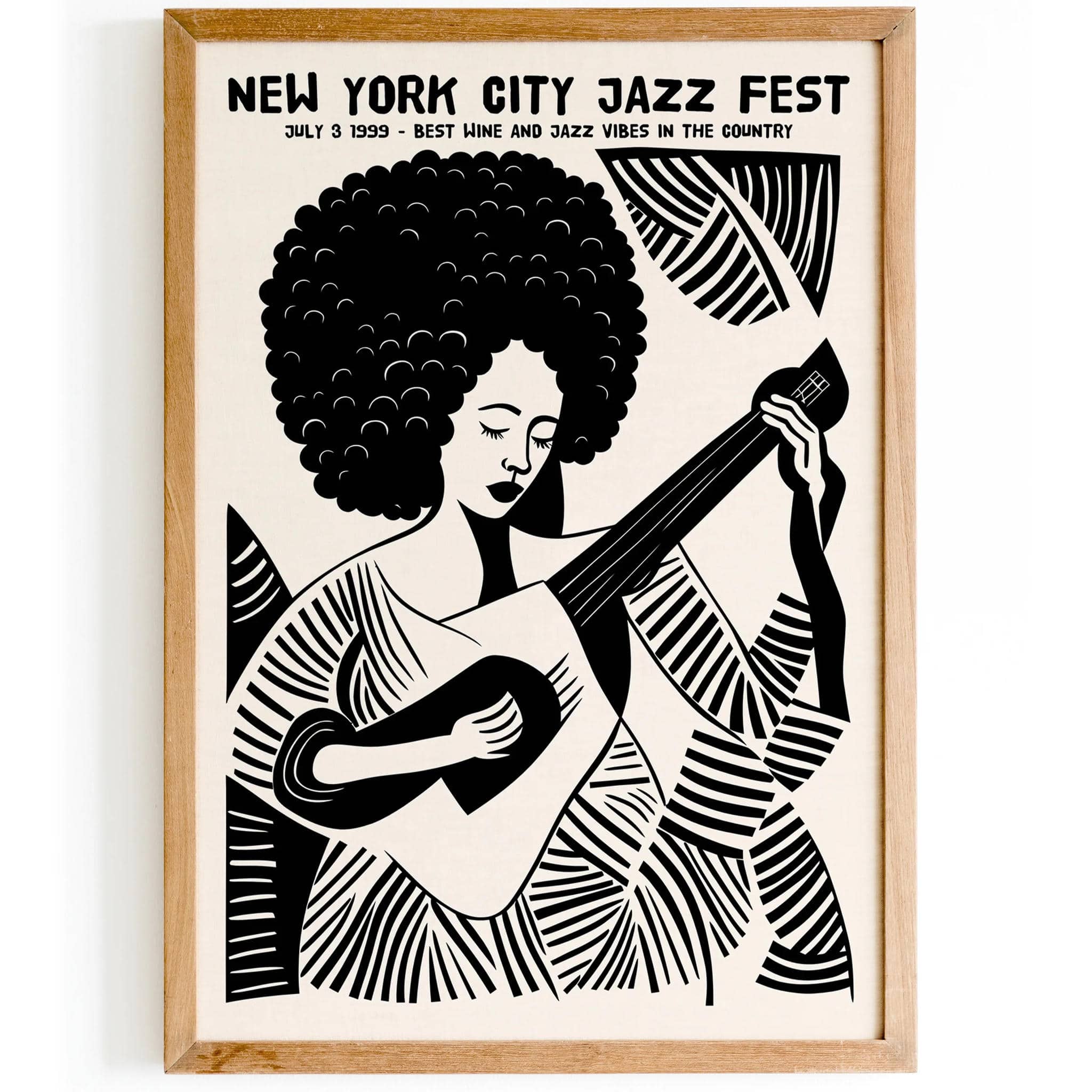 Black and White Retro Jazz Fest Poster – HypeSheriff