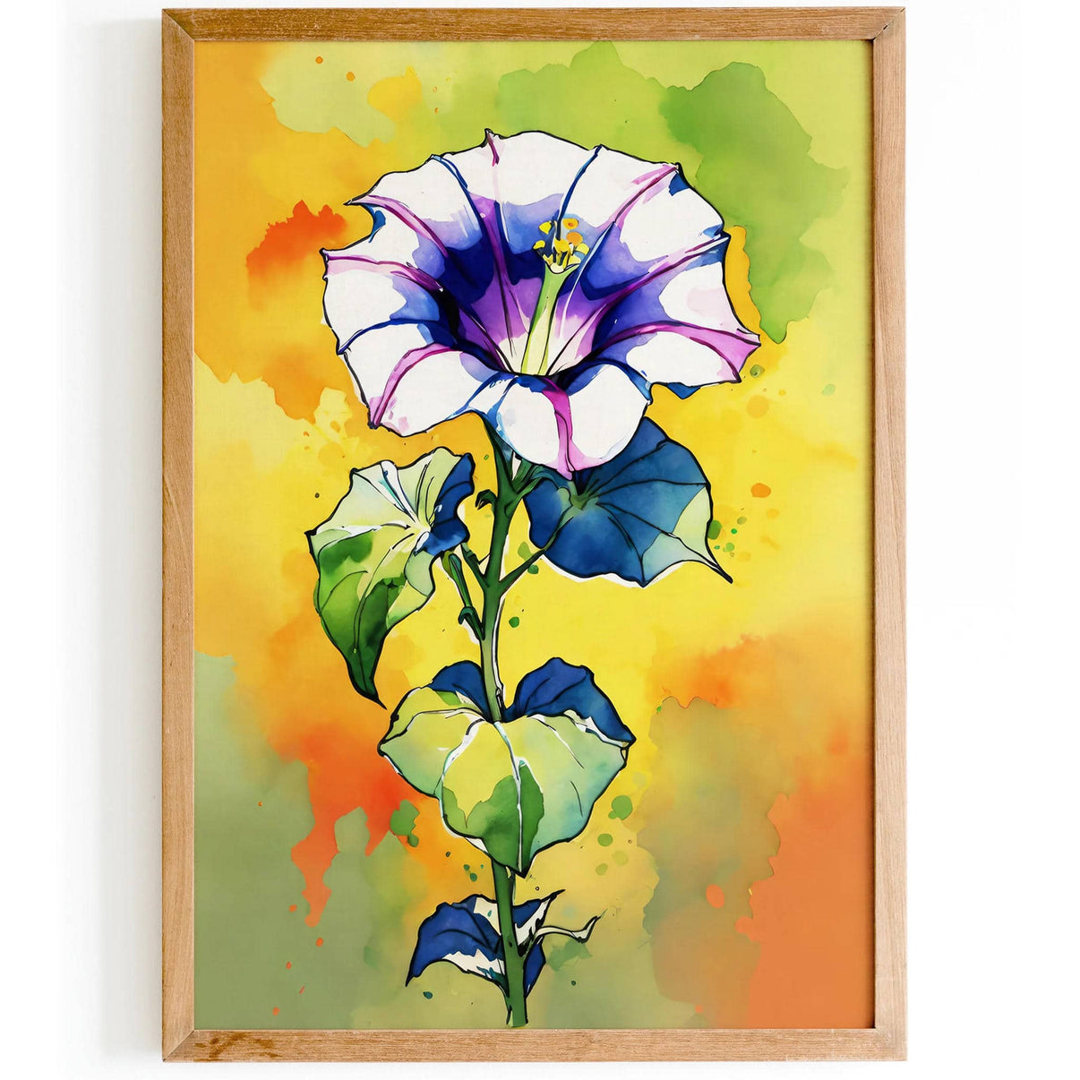 Watercolor Morning Glory Wall Art Poster – HypeSheriff