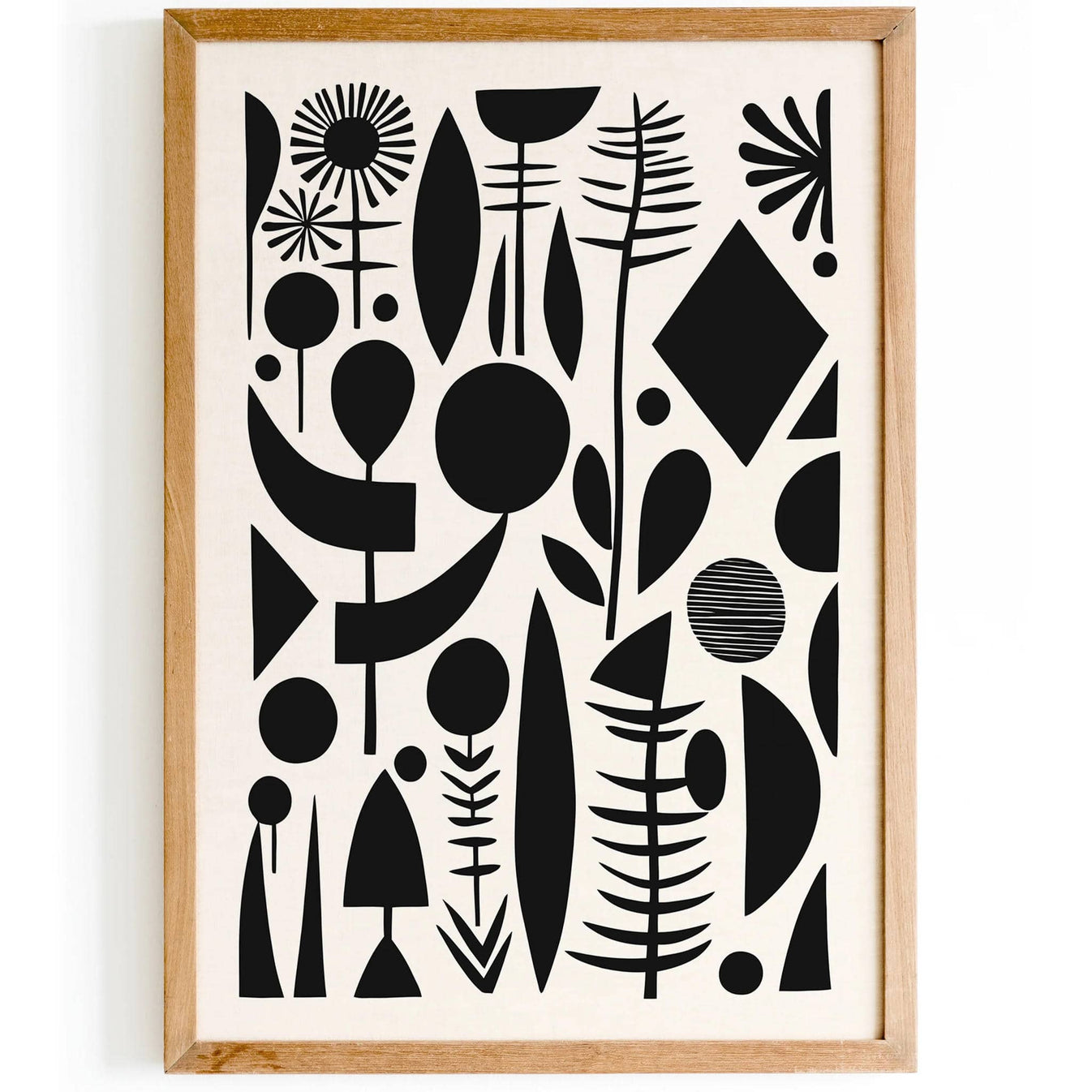 BW Abstract Folk Design Wall Art – HypeSheriff