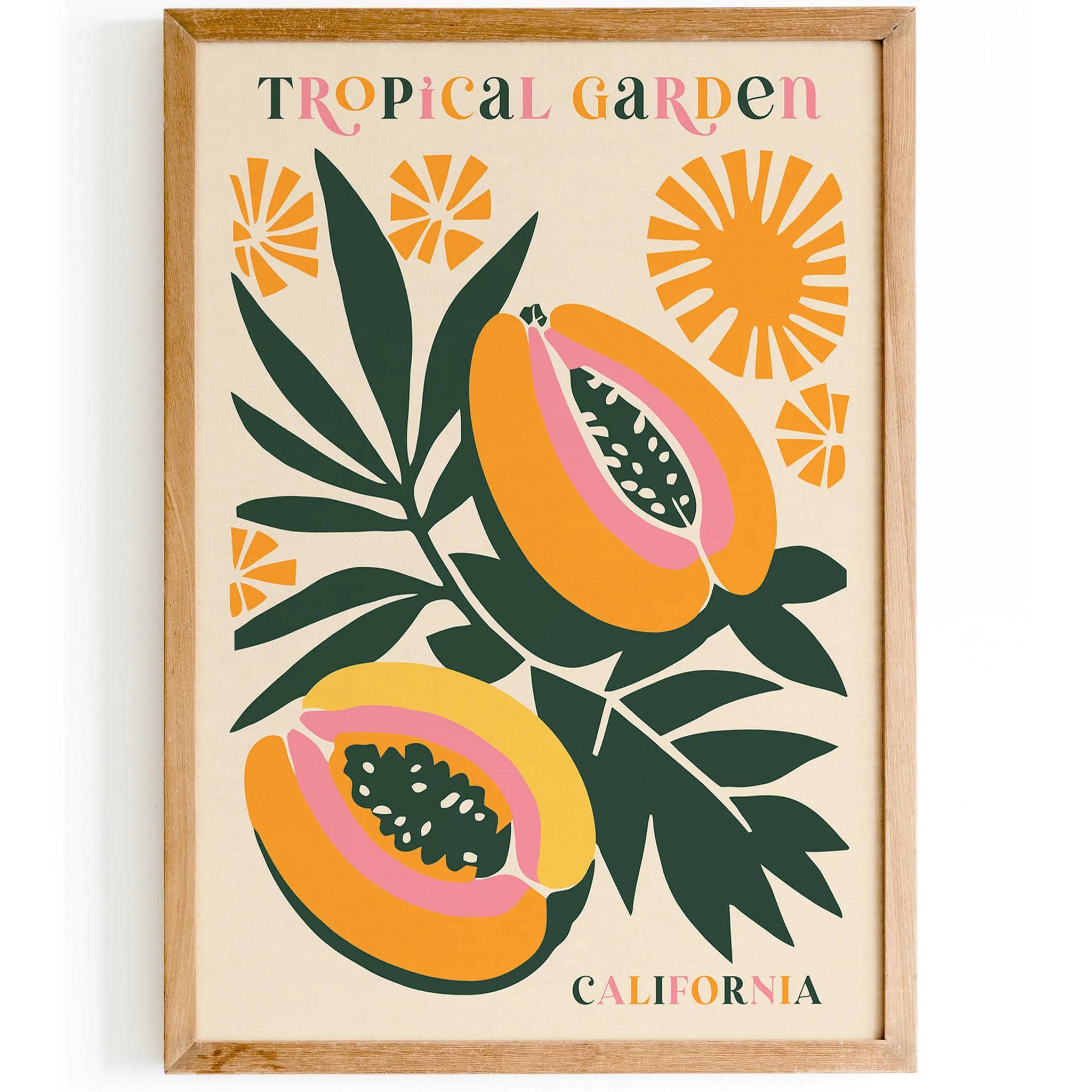 Tropical Garden California Retro Poster – HypeSheriff