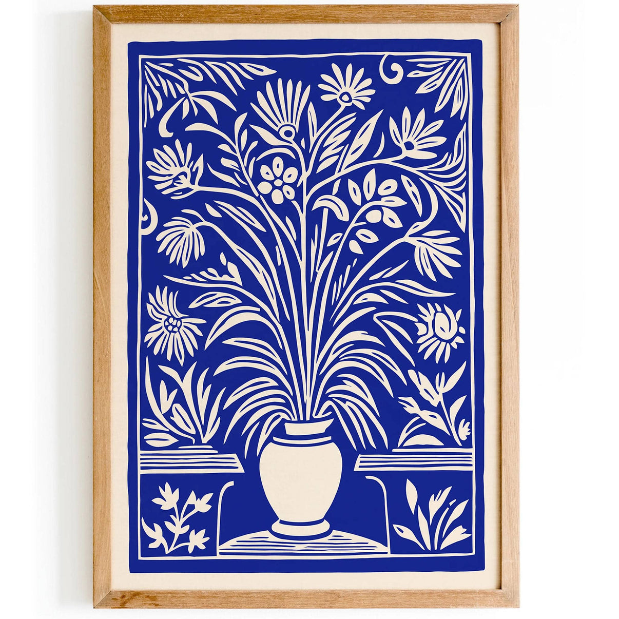 Blue Cutouts Botanical Poster – HypeSheriff
