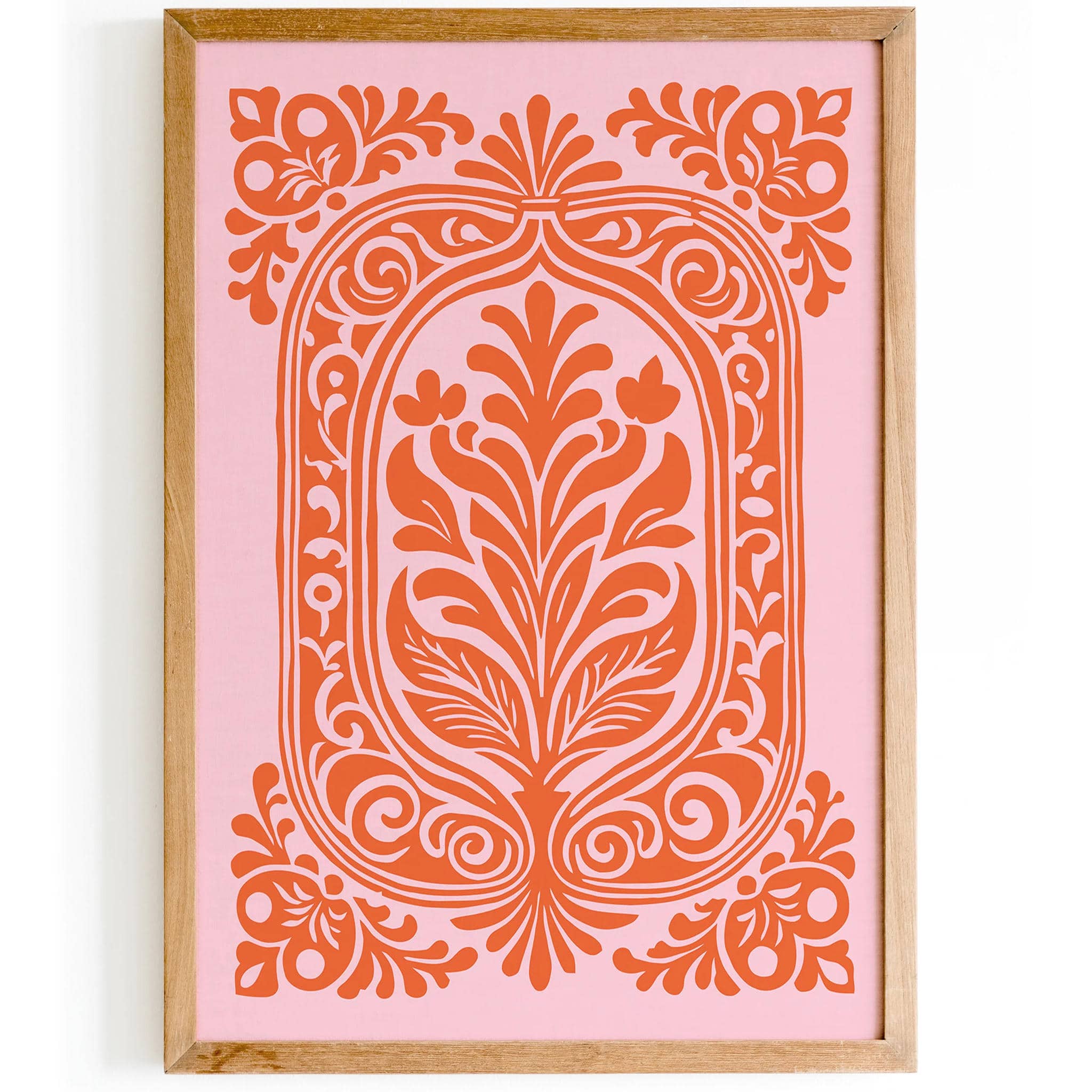 Rococo in Pink & Orange Botanical Print – HypeSheriff