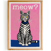 Cute Zebra Cat Meow Poster – HypeSheriff