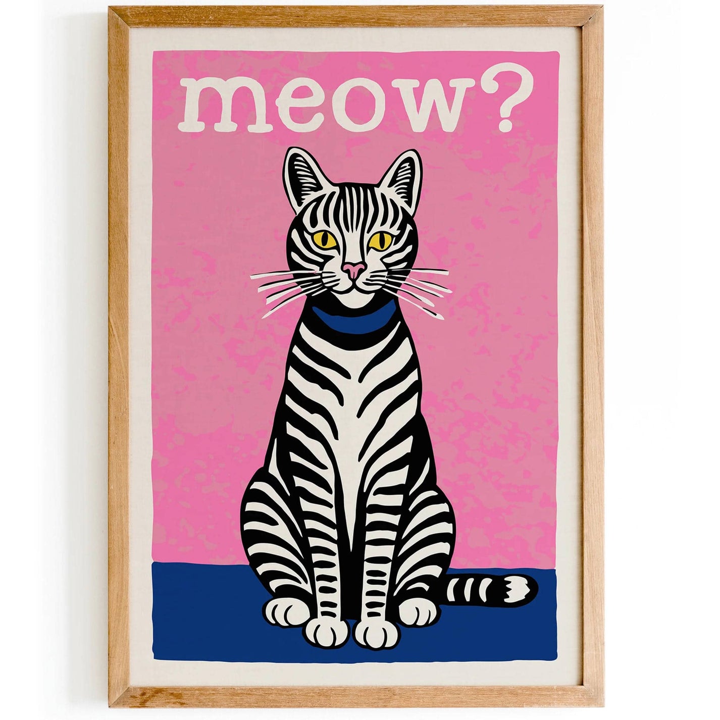 Cute Zebra Cat Meow Poster – HypeSheriff