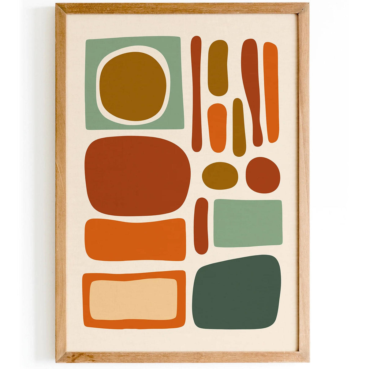 Burnt Orange Green Abstract Poster – HypeSheriff