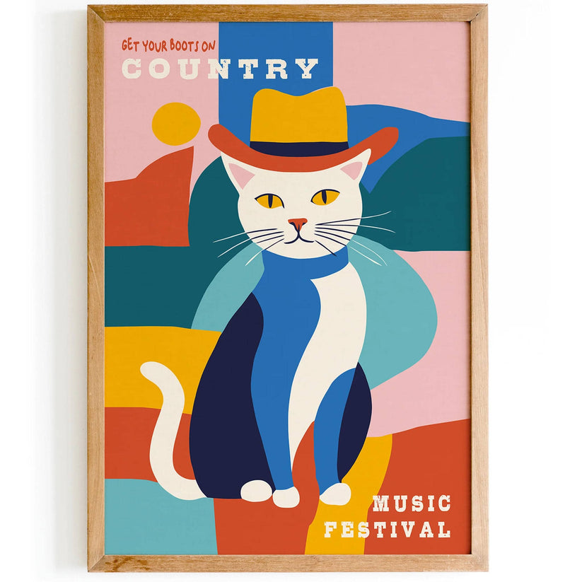 Country Music Festival Cat Poster – HypeSheriff