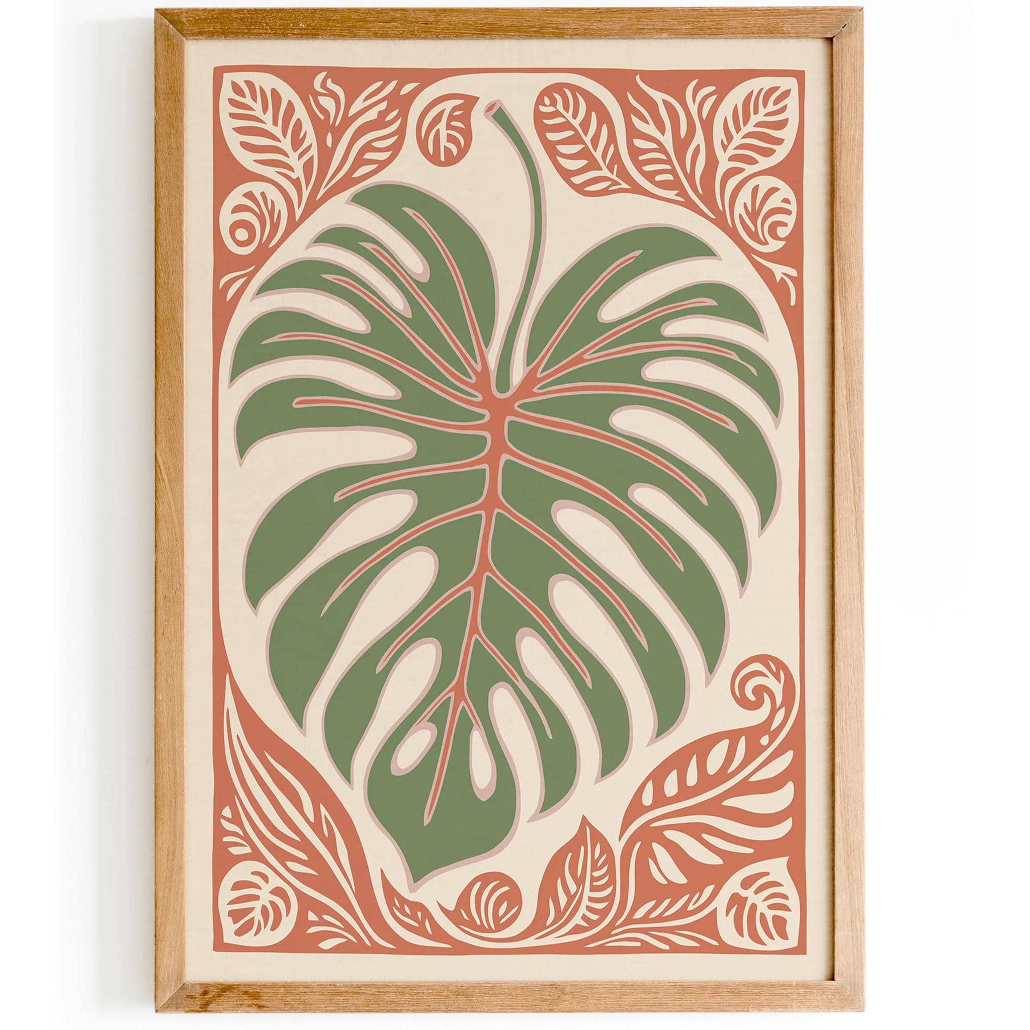 Rococo Revival Wall Art – Monstera Botanical Print – HypeSheriff