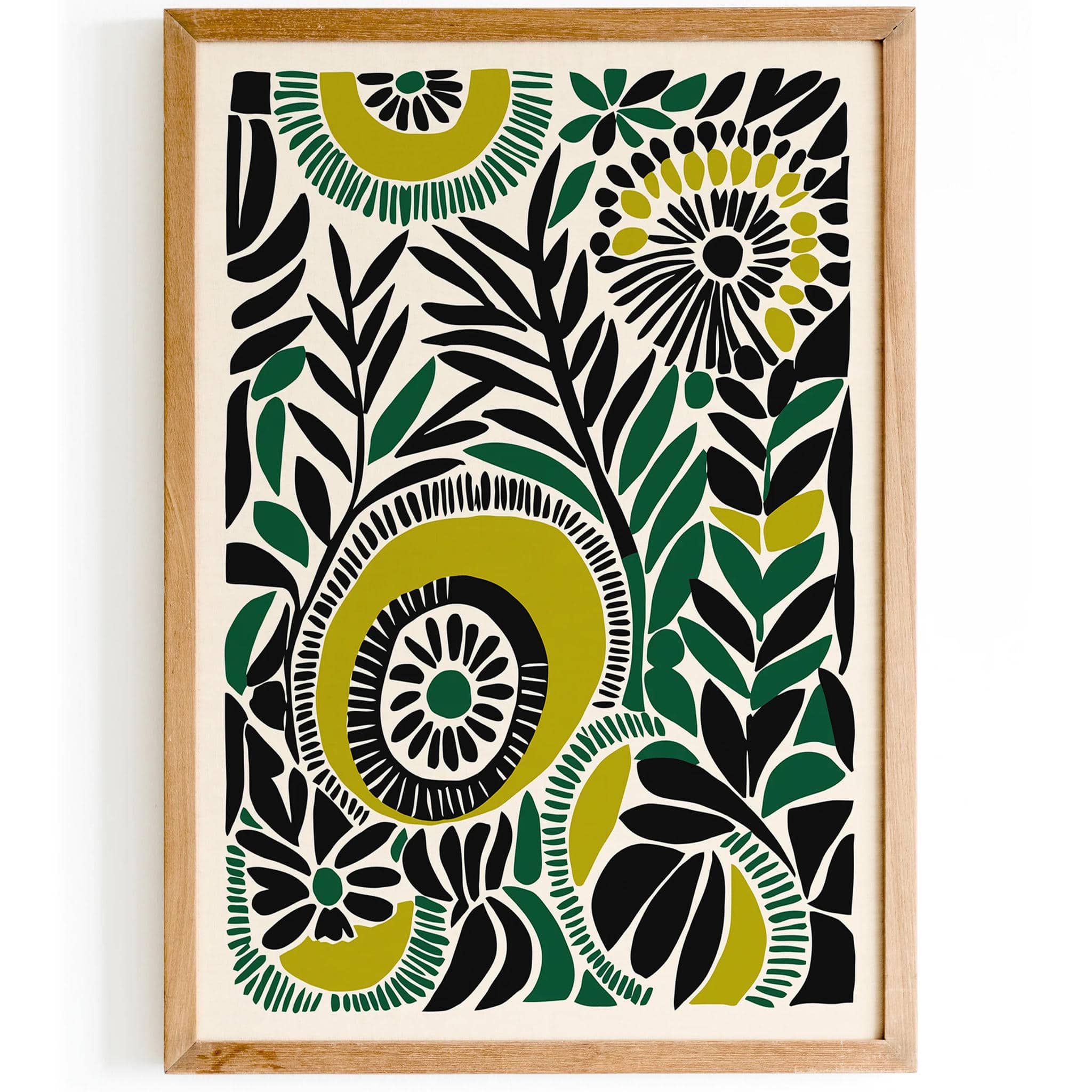 Green Retro Cut Outs Nature Poster – HypeSheriff