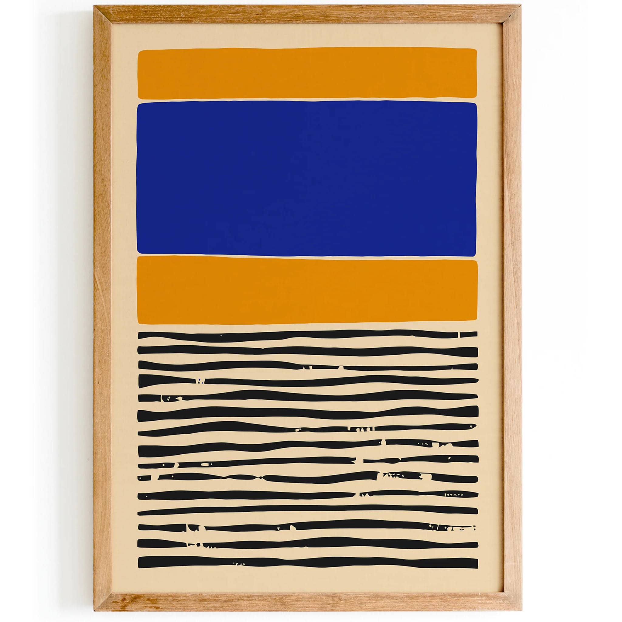 Abstract Blue and Yellow Line Art Poster – HypeSheriff