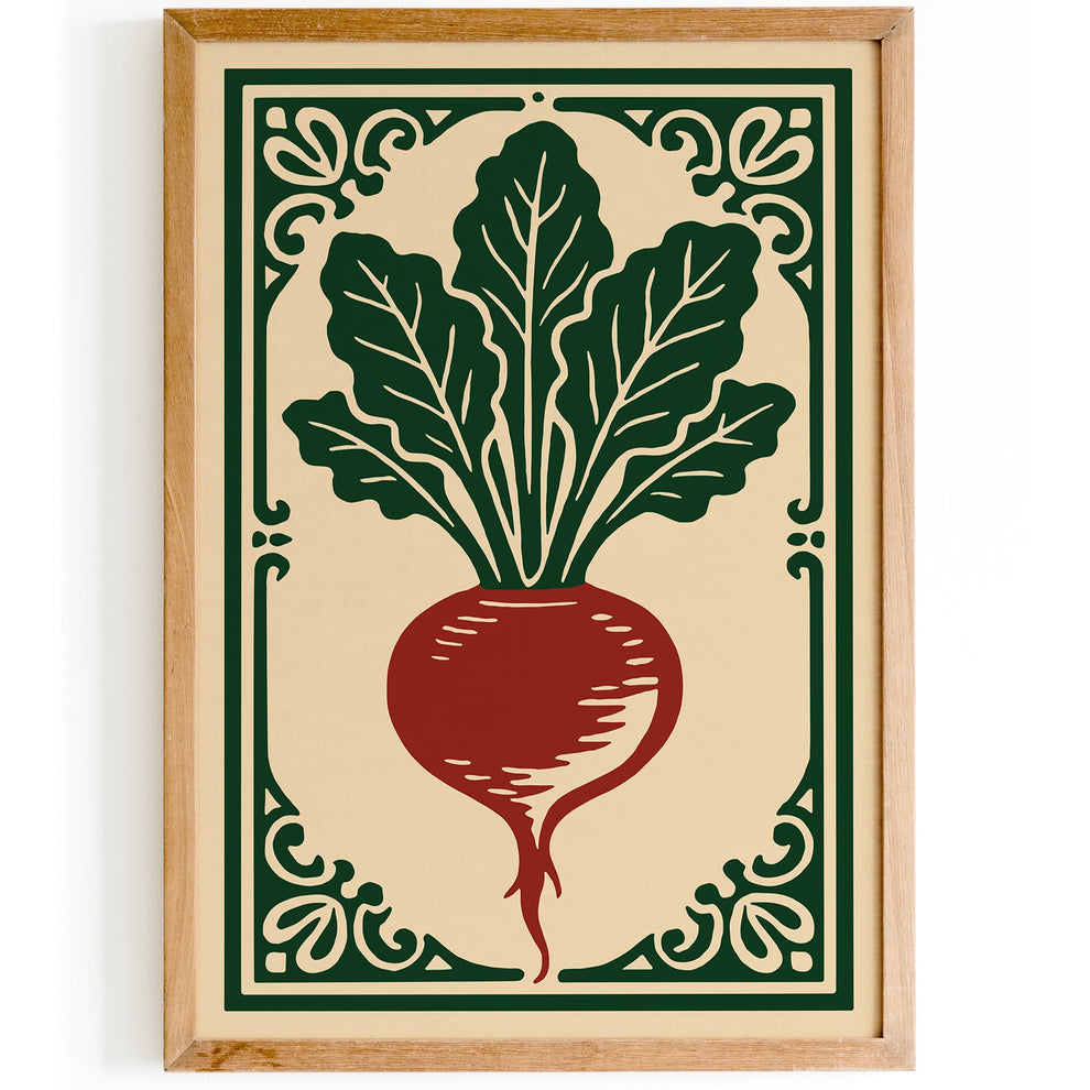 Beetroot Vegetable Poster - Rococo Style Wall Art – HypeSheriff