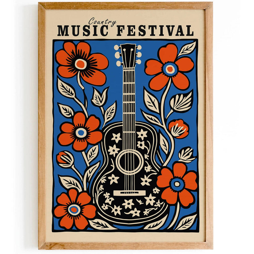 Blue Country Music Art Print – HypeSheriff