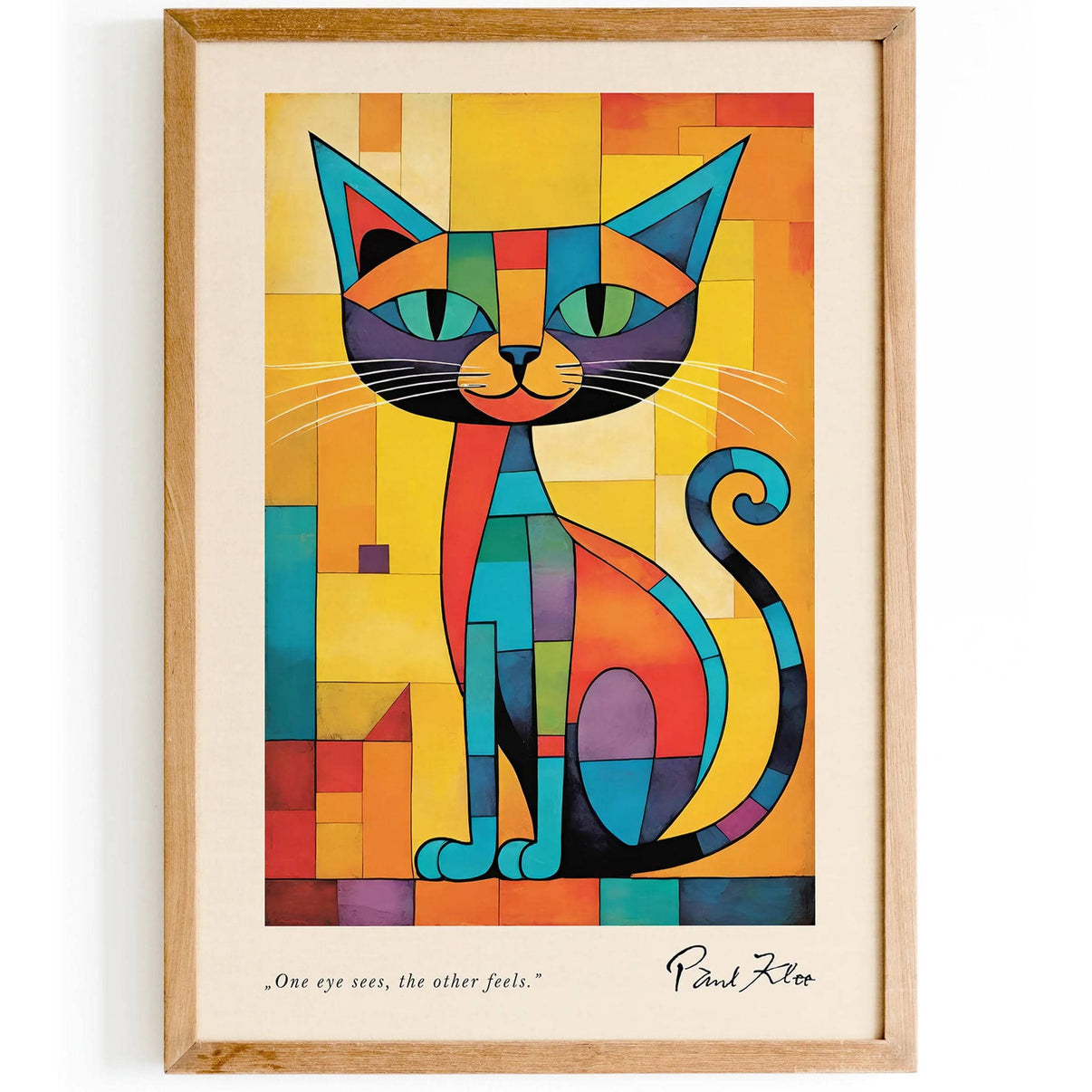 Paul Klee Retro Colorful Cat Wall Art – HypeSheriff