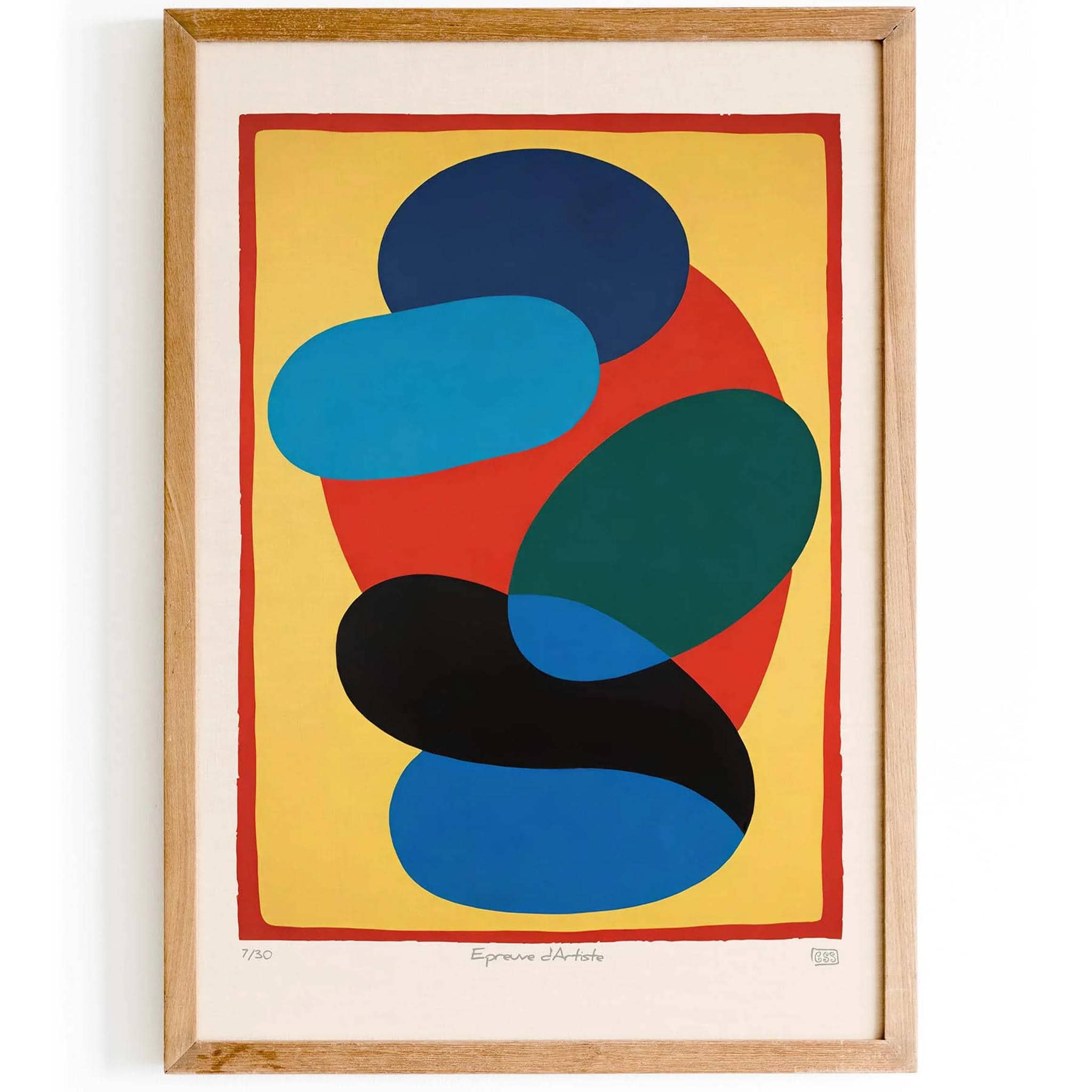 Bold Abstract Ellipse Composition Poster – HypeSheriff
