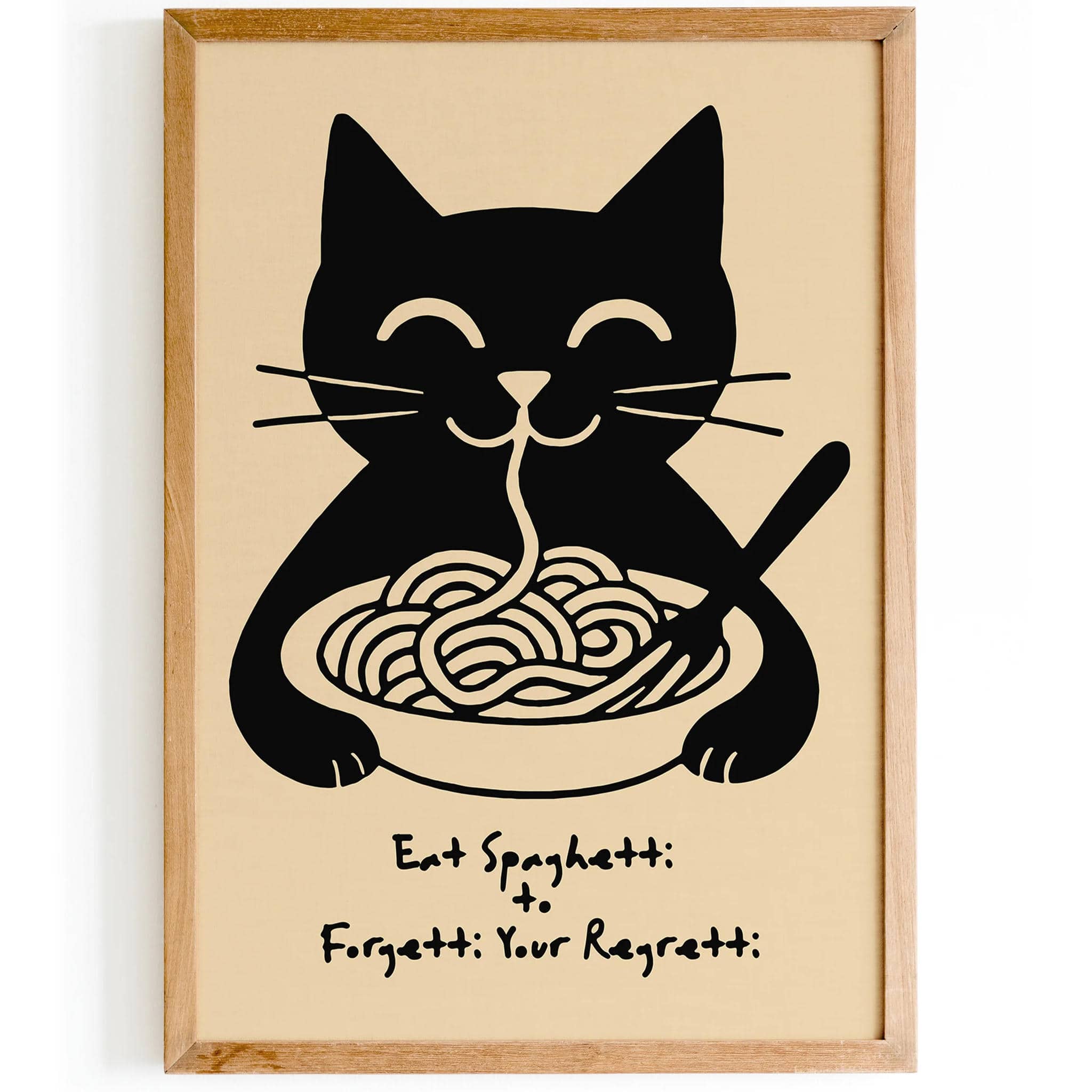 Eat Spaghetti to Forgetti Your Regretti Poster – HypeSheriff
