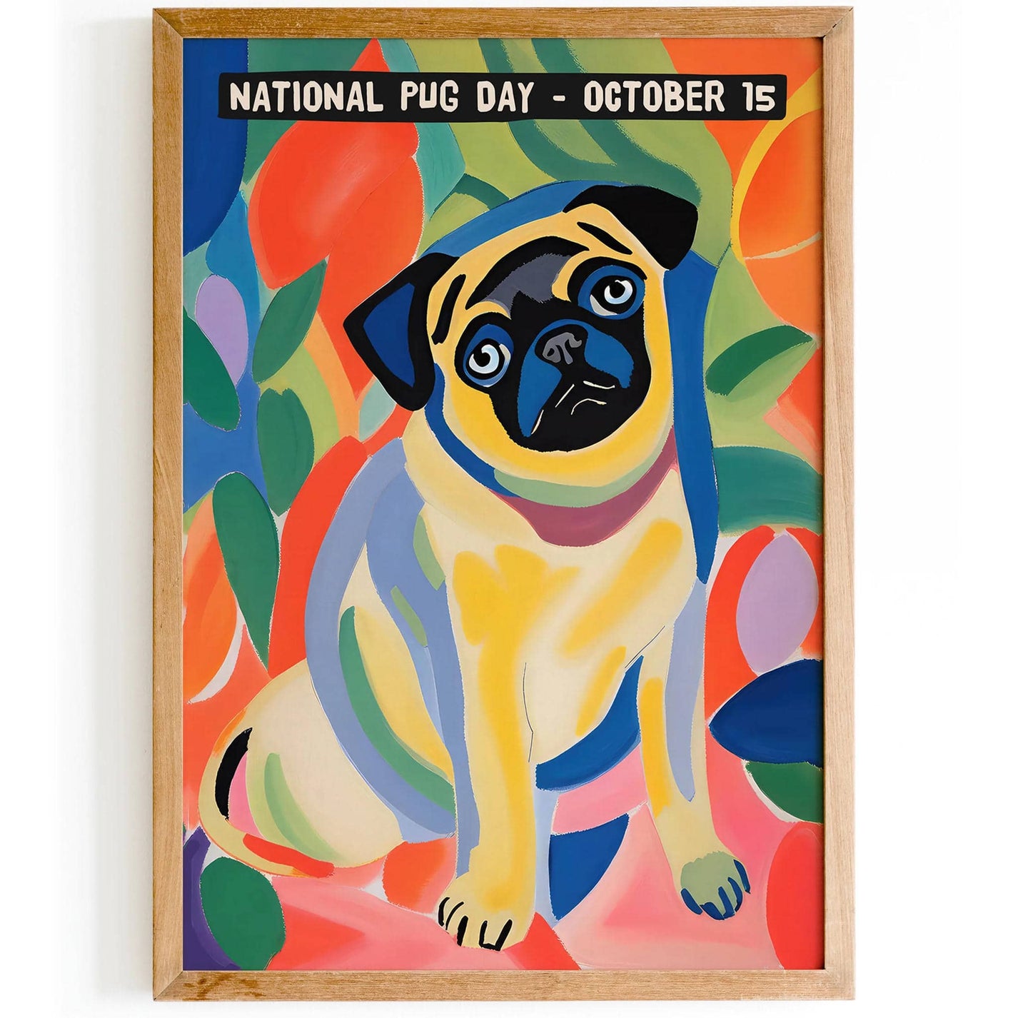 National Pug Day - Cute Colorful Poster – HypeSheriff