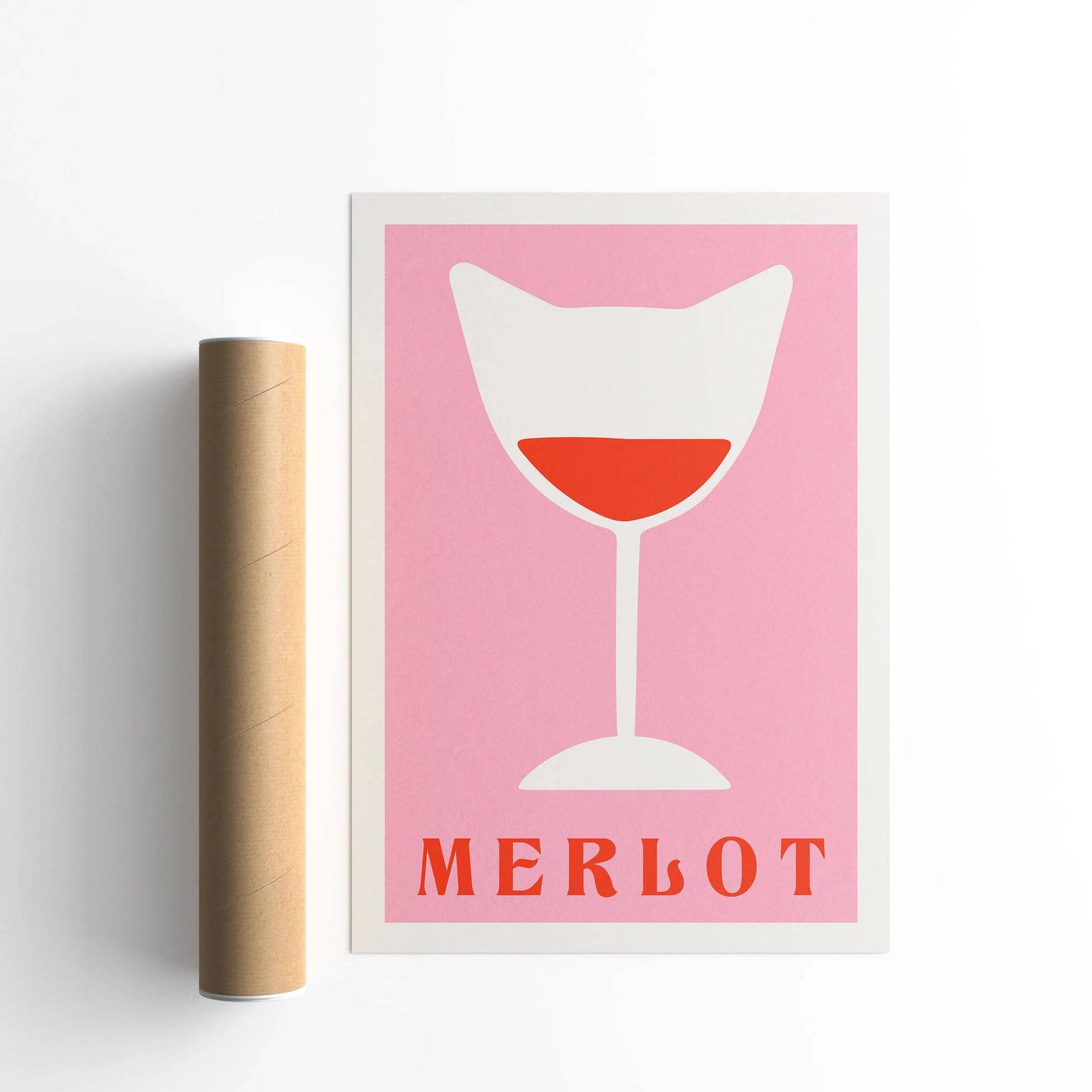 Merlot Pink Cat Wine Poster – HypeSheriff